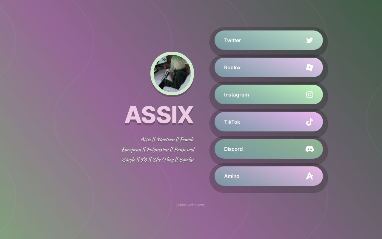 Assix's Carrd